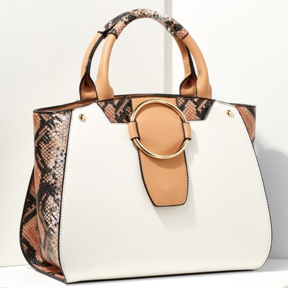 JustFab | Bags | Justfab Circle Hardware Satchel | Poshmark